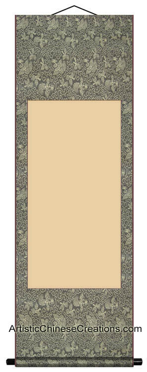 Blank Chinese Wall Scroll, Chinese Blank Painting Scroll