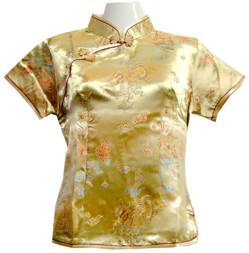 Chinese Dragon & Phoenix Blouse #10, Silk Blouses, Asian Blouses ...