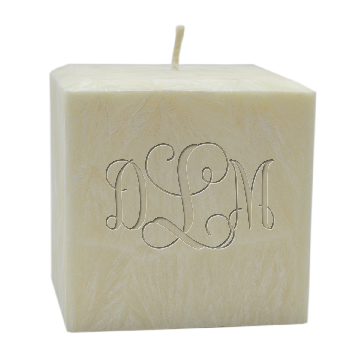 monogrammed candle - 4" palm wax