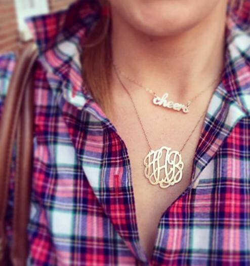 script monogram necklace featured at babybox.com