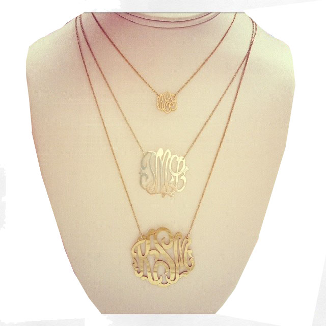 script monogram necklace featured at babybox.com
