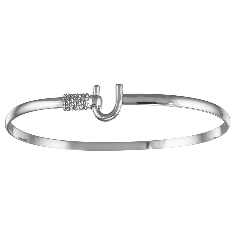 S380 Caribbean Hook Bracelet - Sterling Silver 3mm 8 Inc...
