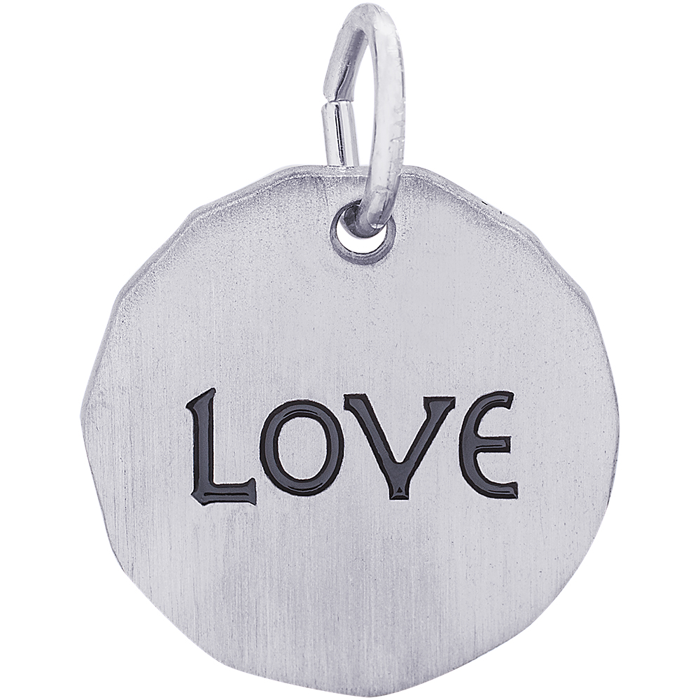 10-8431-wg Love Charm Tag - 14K White Gold - 10-8431