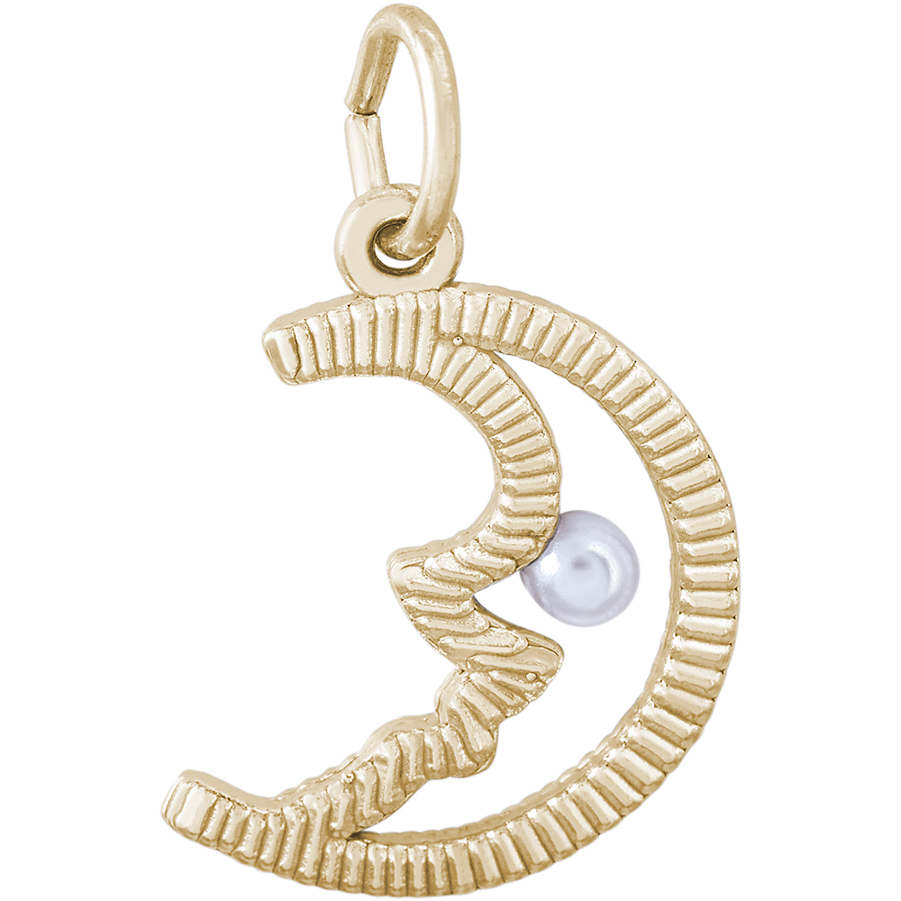 10-1505-gp Moon Charm - Gold Plated