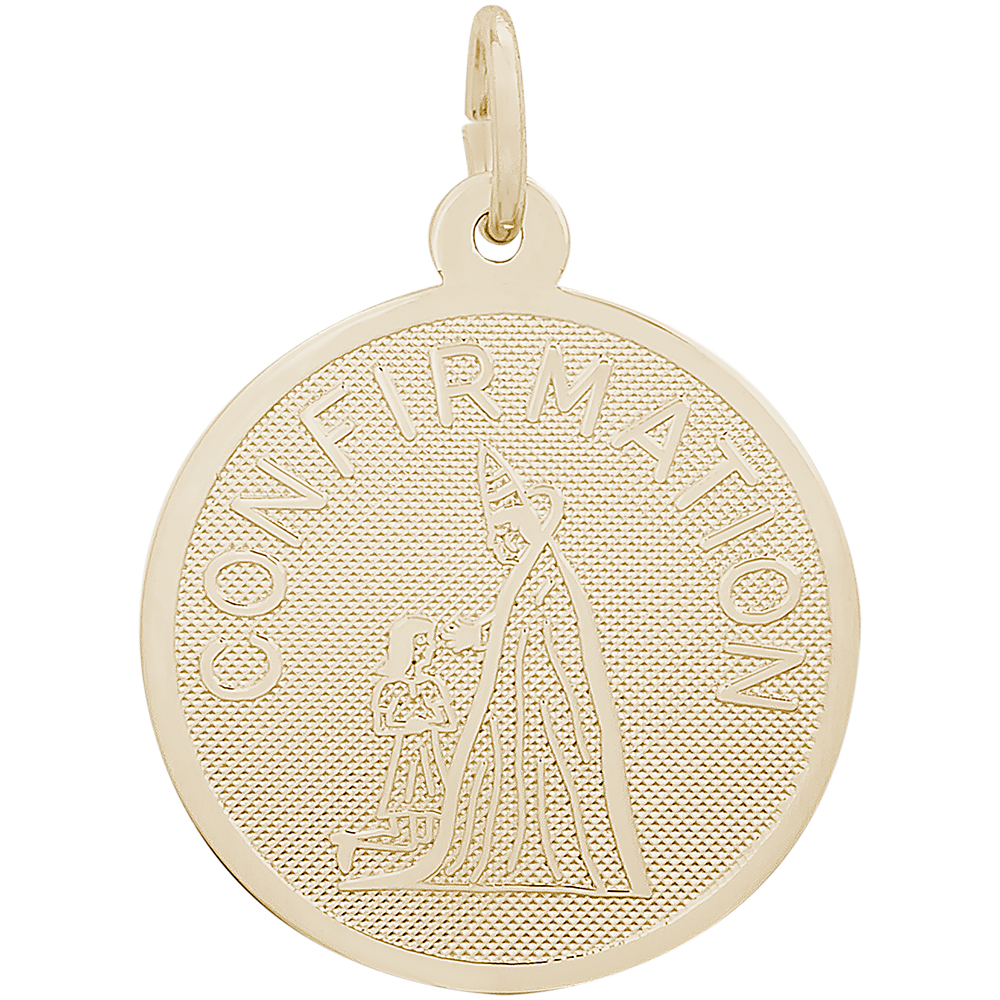 10-7807-14kg Girl Confirmation Charm 14K Gold - 10-7807