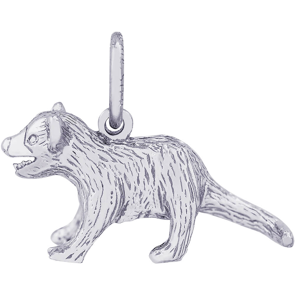 10-3631-wg Tasmanian Devil Charm White Gold - 10-3631