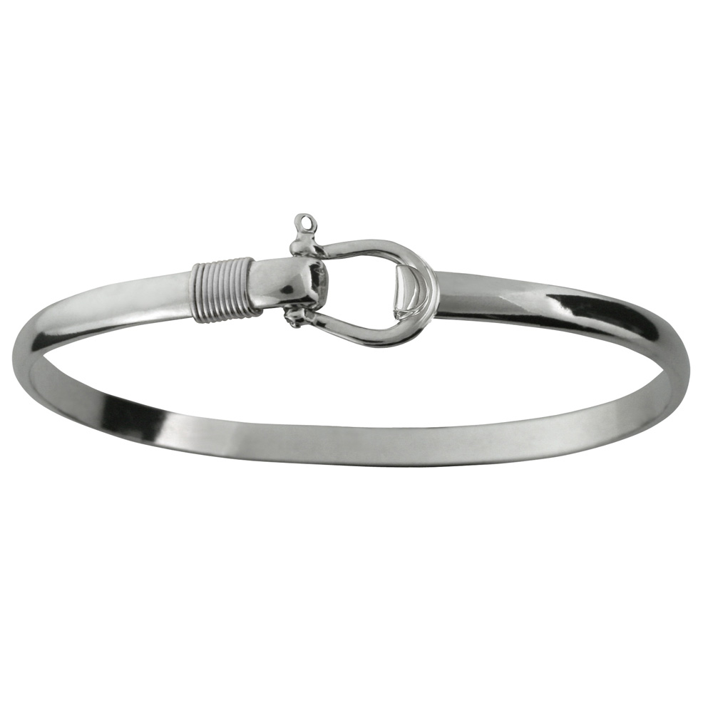 S4SHA80 Shackel Hook Bracelet - Sterling Silver 4mm 8.0 ...