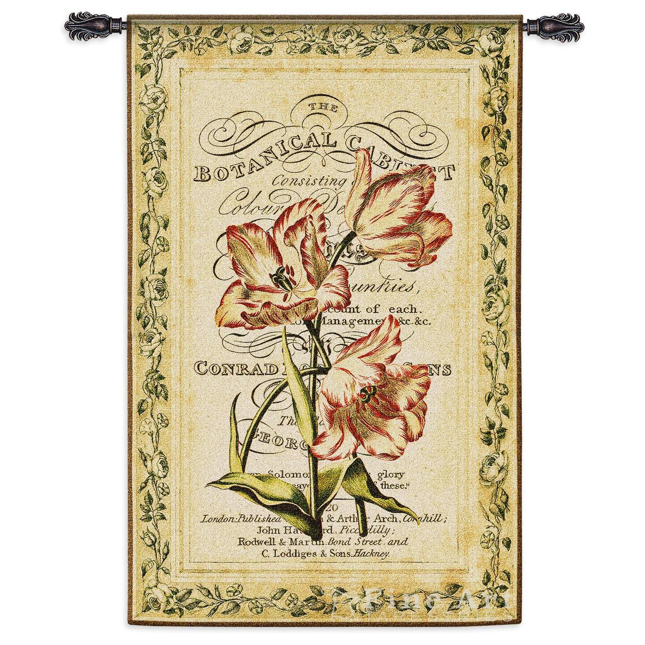 Botanical Garden II Tapestry Wall Hanging - Botanical Design, H53" x W34"