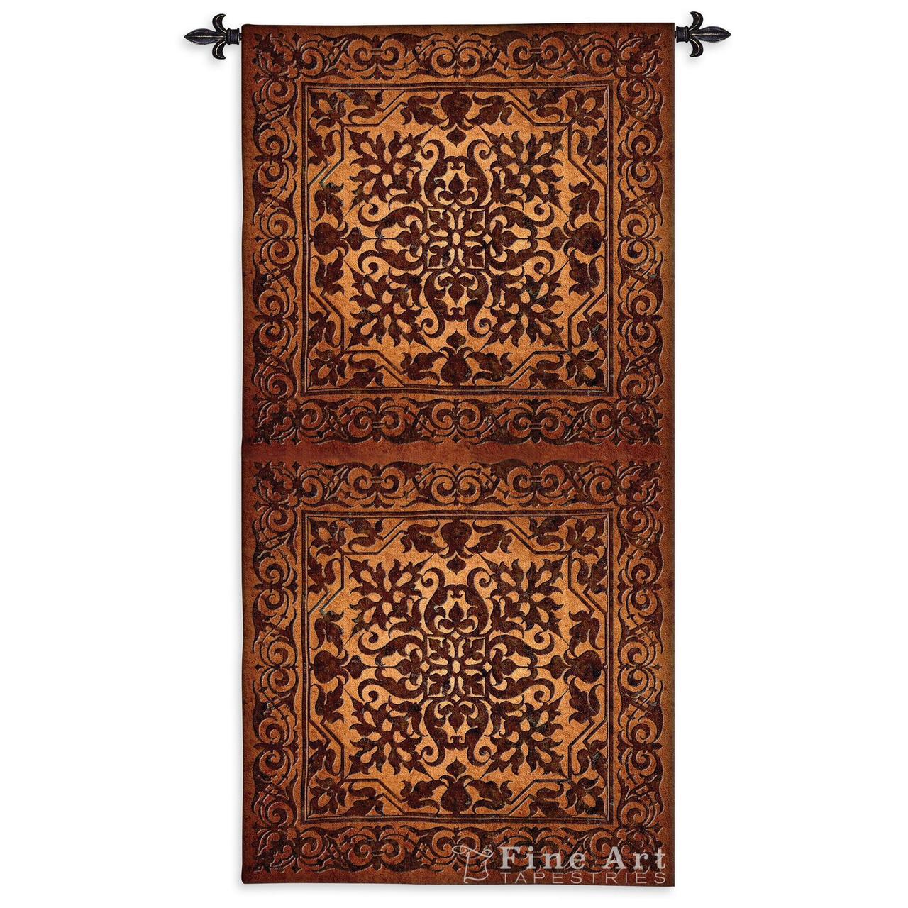 Double Iron Work Vertical Tapestry Wall Hanging, H105" x W53"