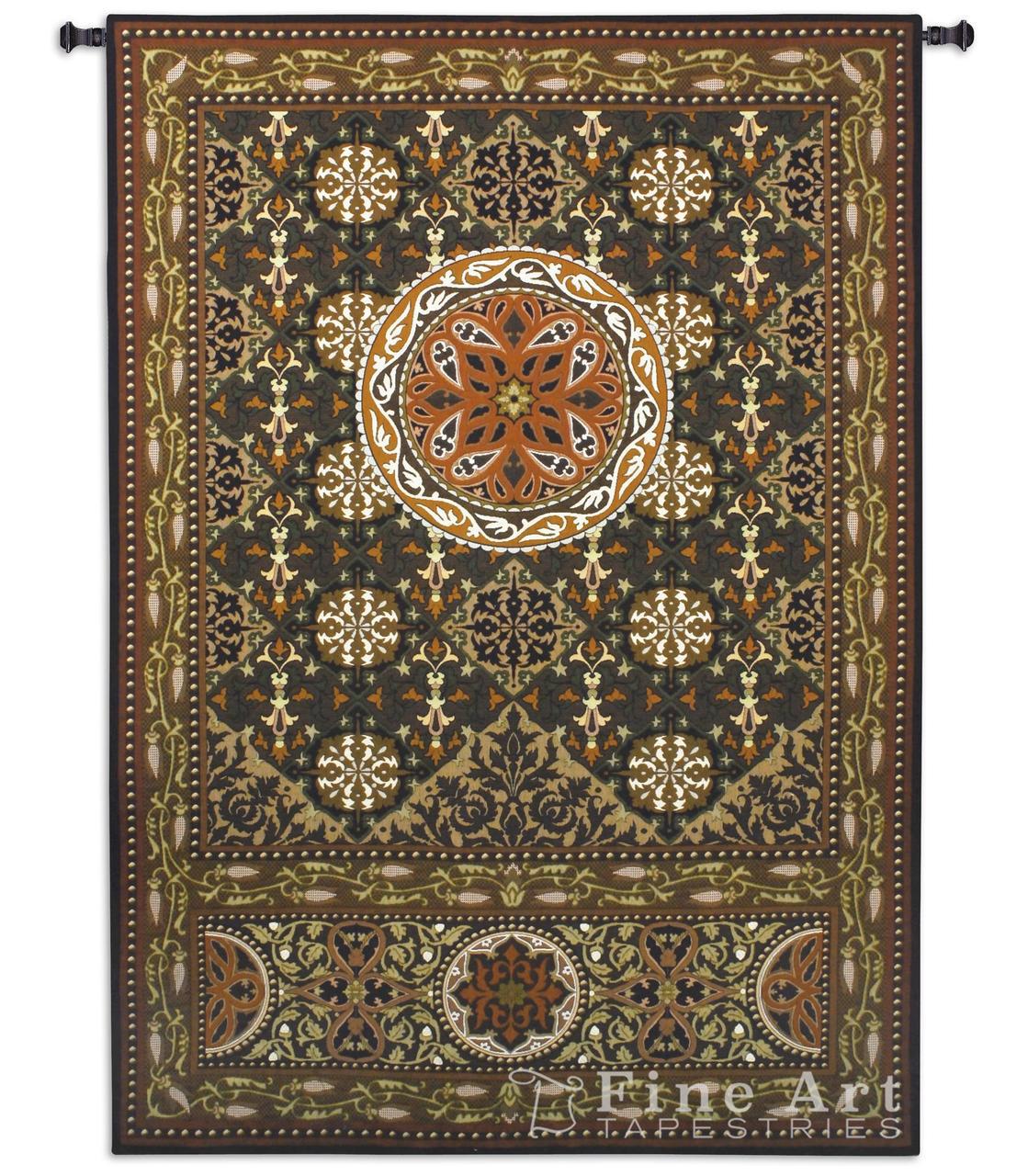 Gothic Medallion Tapestry Wall Hanging, H76" x W53"