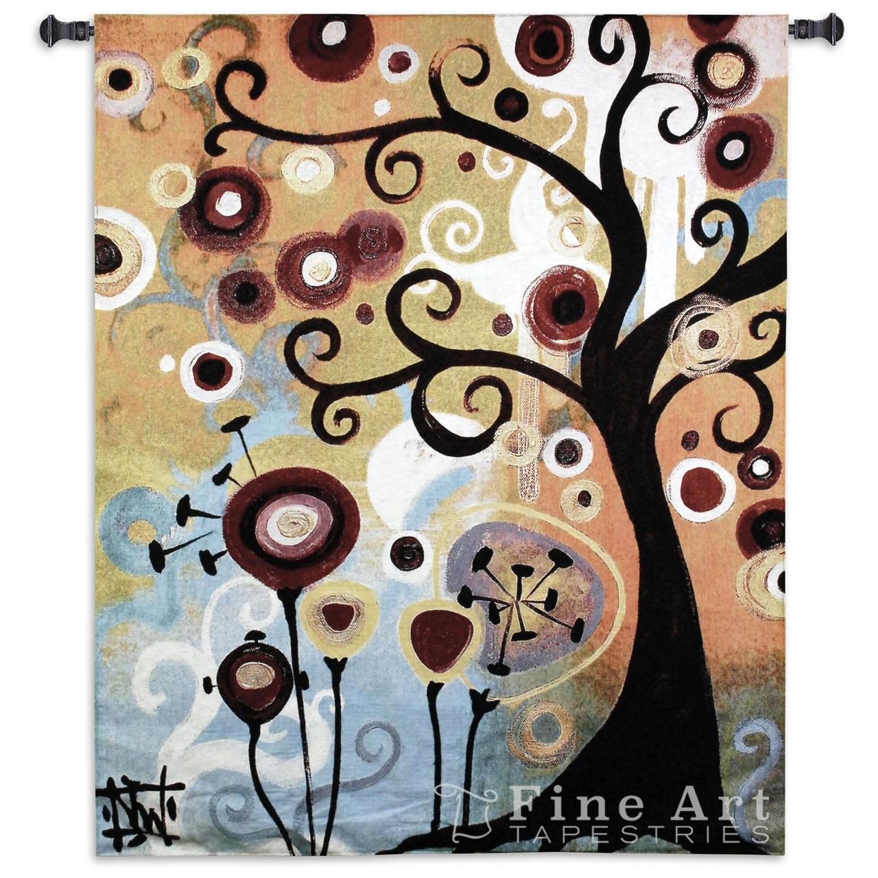 June Tree Modern Tapestry Fine Art Picture, H53" x W43"