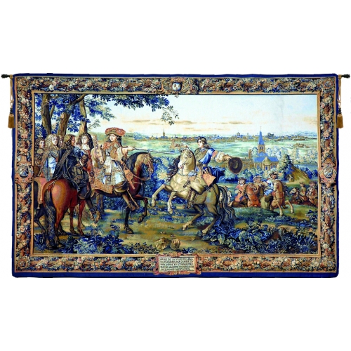 Louis Xiv Lille Tapestry Wall Hanging, H37" x W58"