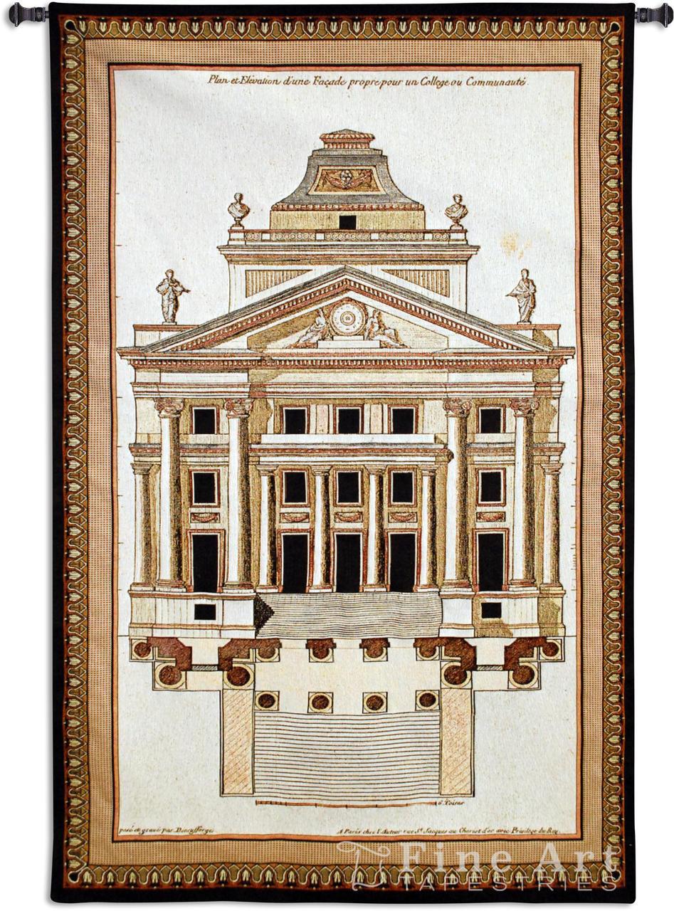 Palladio Facade I Ornamental Tapestry Wall Hanging - Architectural ...