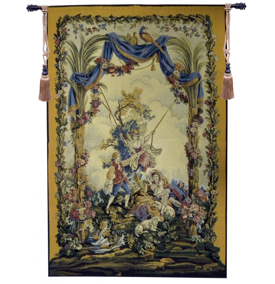 Swing Belgian Tapestry Wall Hanging, H44" x W27"