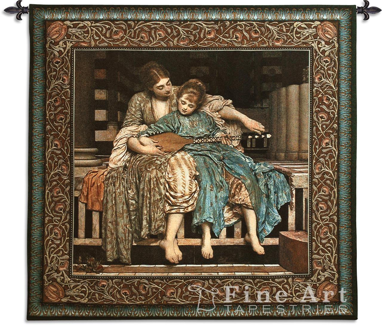 The Music Lesson Tapestry Wall Hanging - From A Painting By Leighton ...