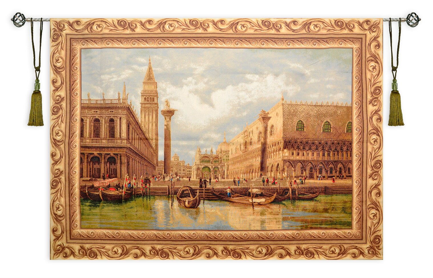 Venice Saint Marco Plazza III Large Tapestry Wall Hanging, H52" x W71"