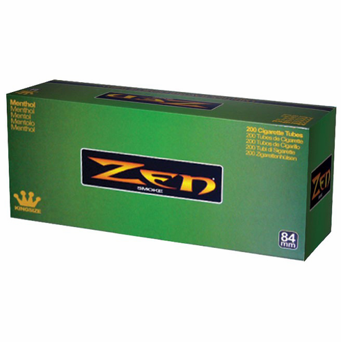 Zen Smoke Menthol King Size Filter Cigarette Tubes