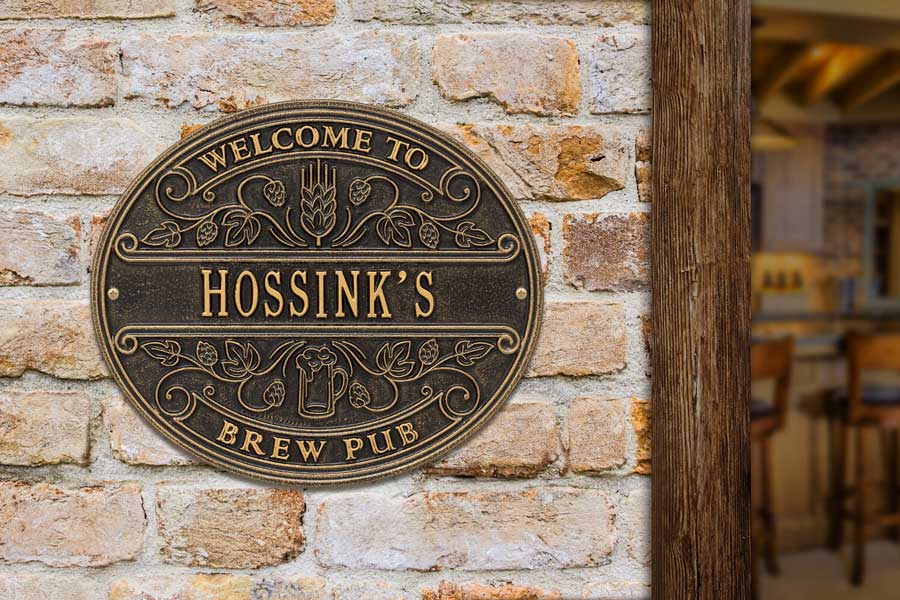 Personalized Welcome To Brew Pub Sign With Name