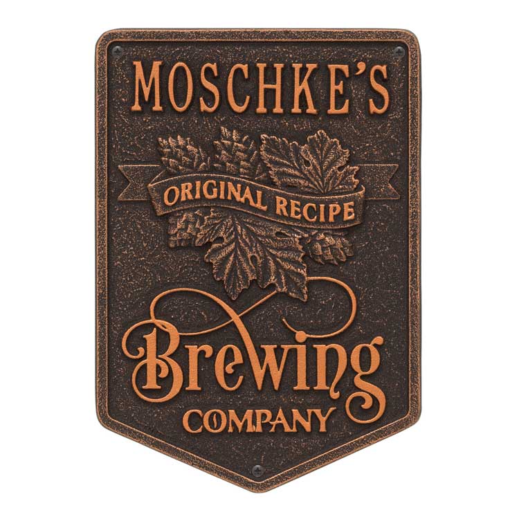 Brewing Company Original Recipe Plaque Personalized With Name