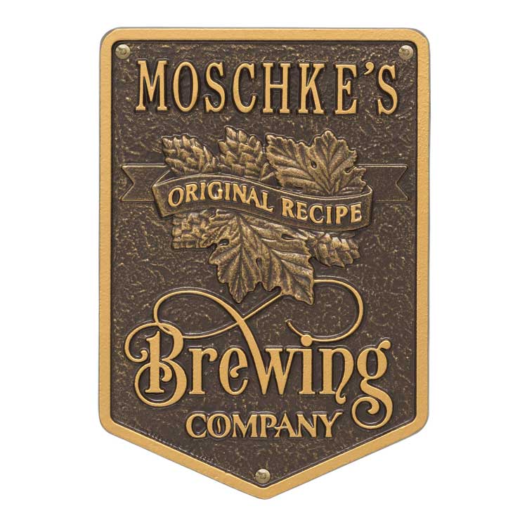 Brewing Company Original Recipe Plaque Personalized With Name