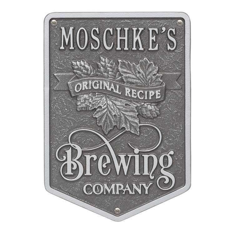 Brewing Company Original Recipe Plaque Personalized With Name