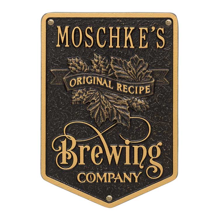 Brewing Company Original Recipe Plaque Personalized With Name