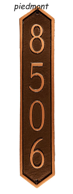Column Address Plaque - Vertical House Number Sign