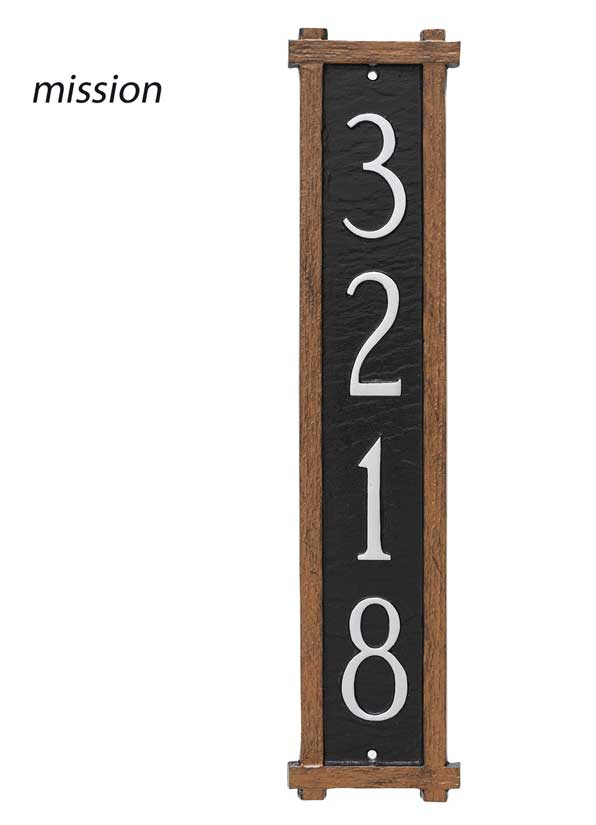 Column Address Plaque - Vertical House Number Sign
