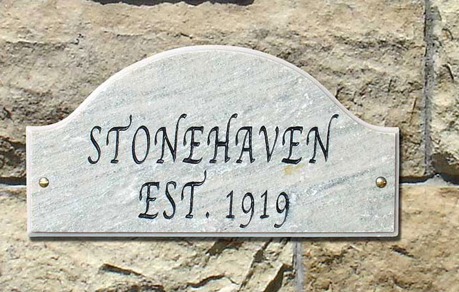 Granite Address Plaque, Established Sign, or Custom Message