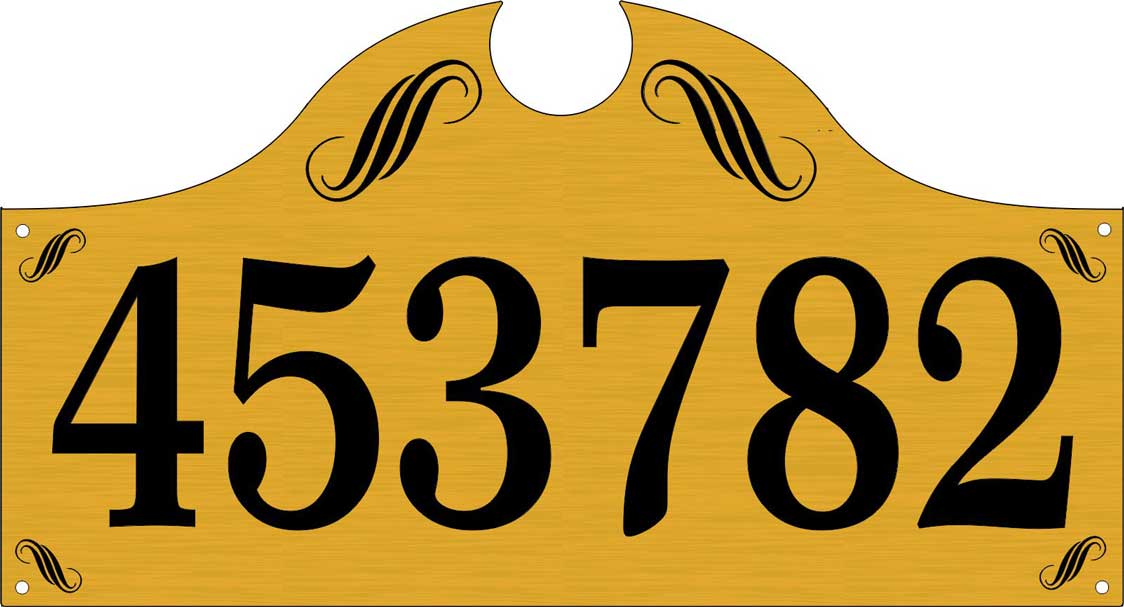 Large Address Plaque - Decorative Monument Style House Address Number ...