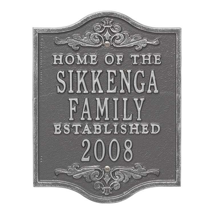 Home Of The Family Name With Established Year Plaque - Custom Metal Sign