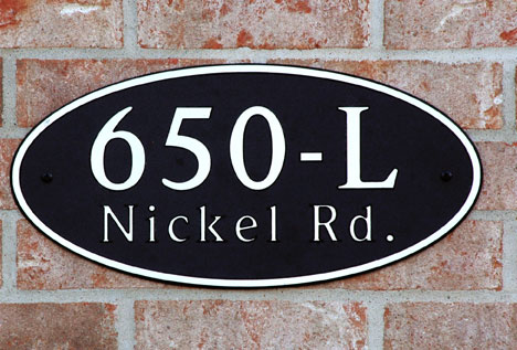 Hollow Rock Address Sign Rock