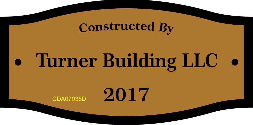 Builder Plaque - Constructed, Erected, Designed or Built By Custom Sign