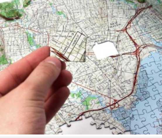 Hometown Puzzle - Map jigsaw puzzle custom made for your address