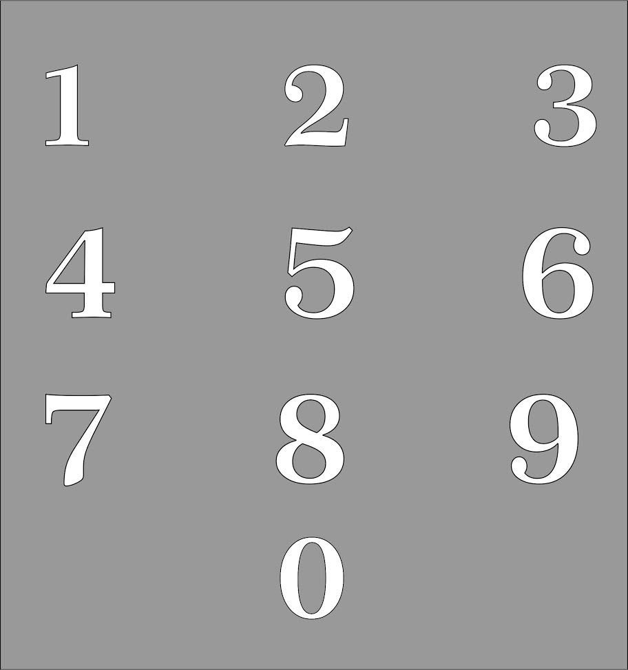 Large Reflective Address Numbers