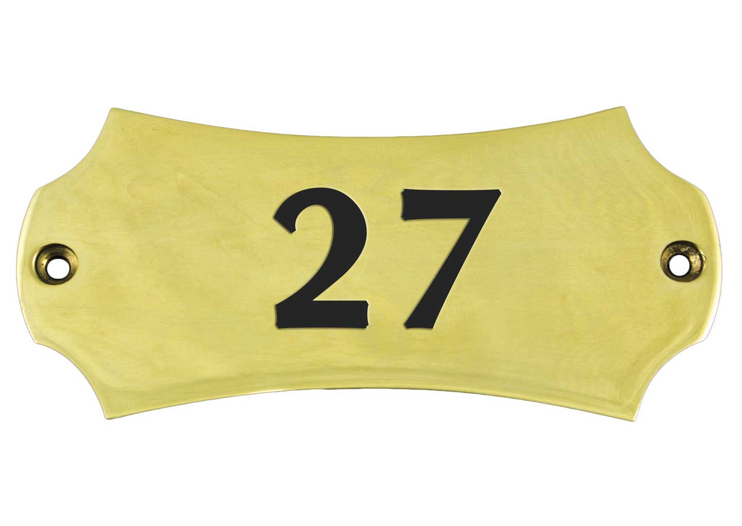 Brass Number Plaque - Miniature Room Number Sign