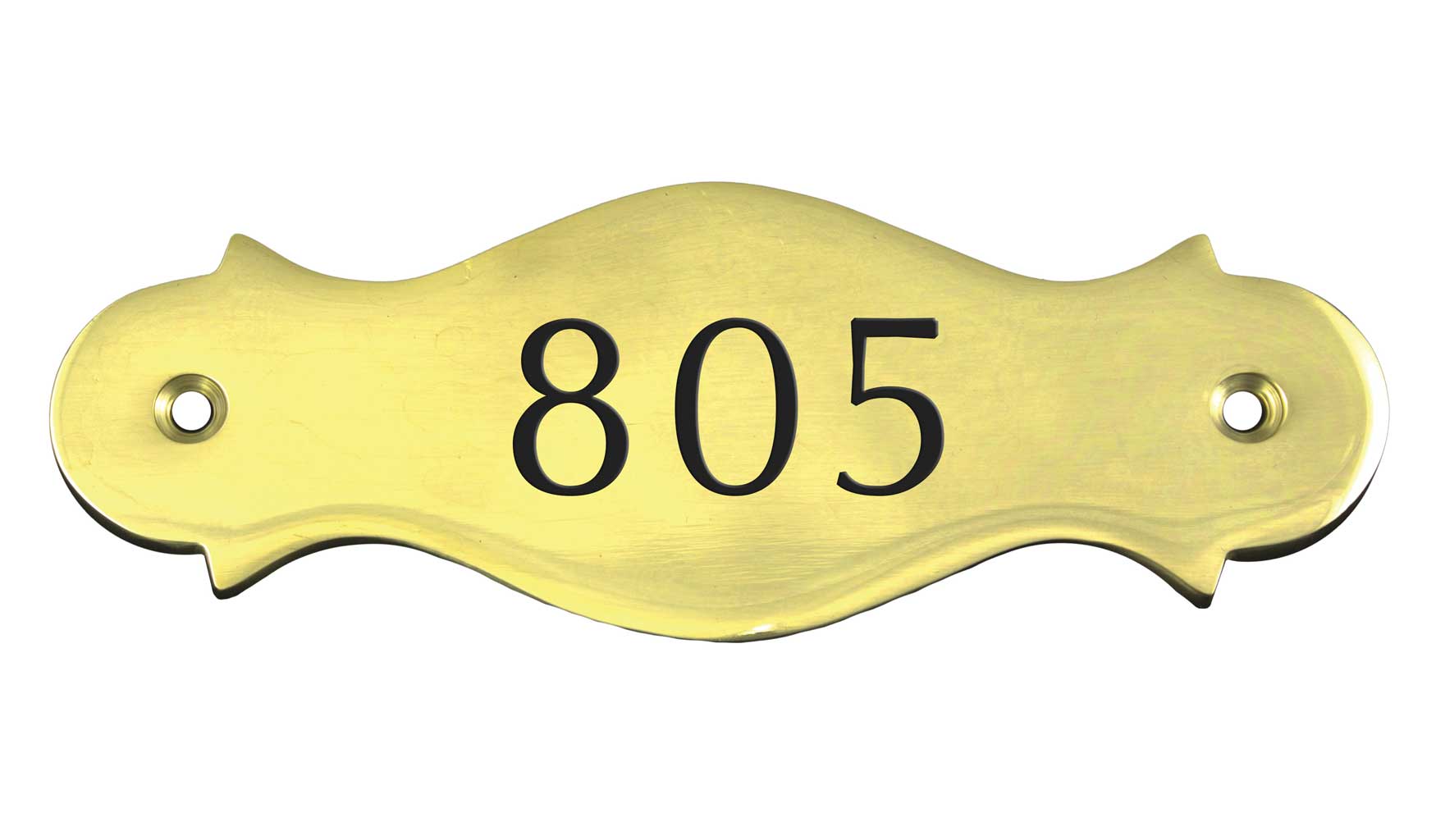 Brass Number Plaque - Miniature Room Number Sign