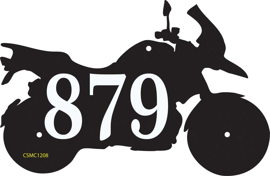 Motorcycle Shape Address Plaque