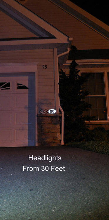 Oval Reflective House Number Sign