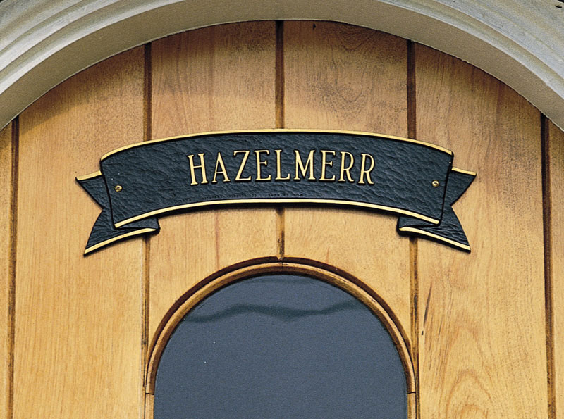 Over the Door Decorative Ribbon Plaque - For Name, Address, or Stall Plate