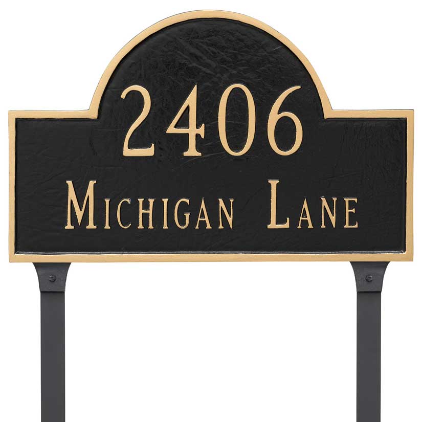 Arch Address Plaque With 2 Lines - Custom House Number Sign - Choose ...