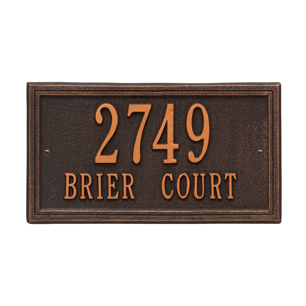 Large Aluminum Metal House Address Plaque - Choose Your Color