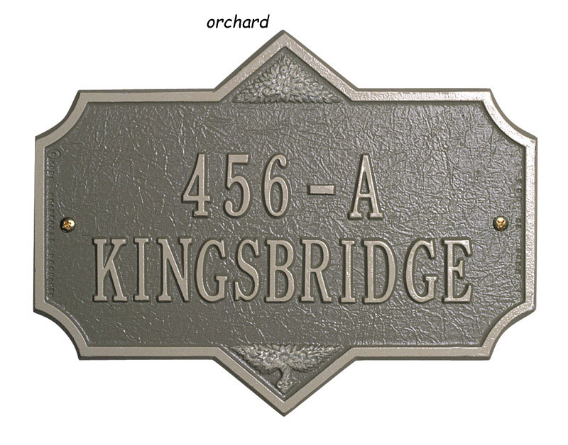 Unique Shape Address Plaque With Decorative Emblems