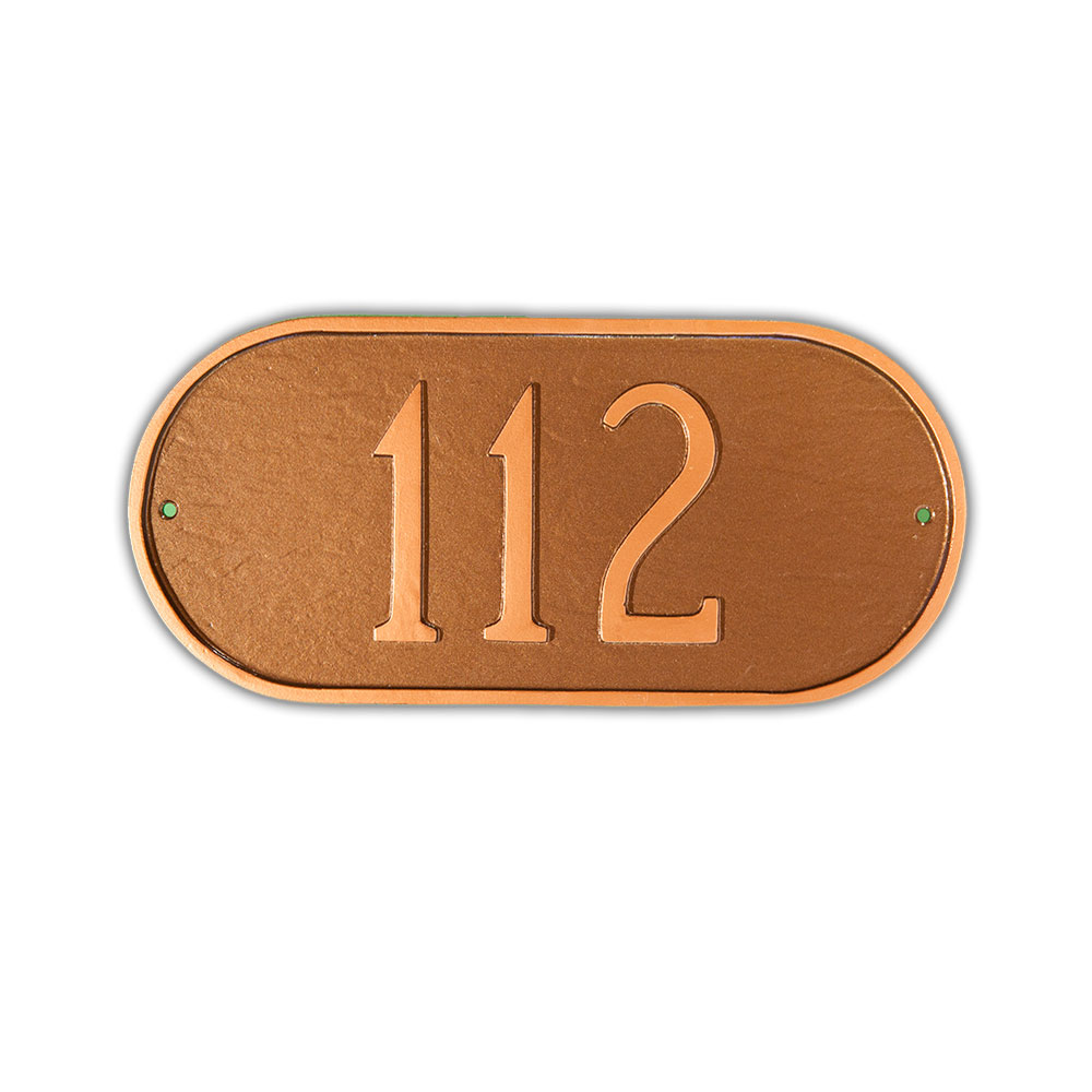 Oblong Address Number Plate