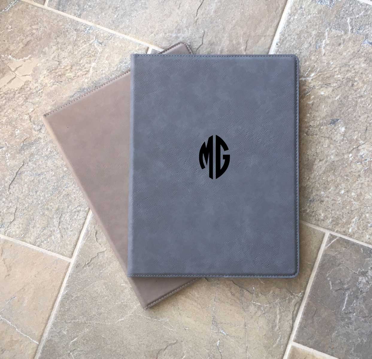 Monogrammed Binder Writing Portfolio