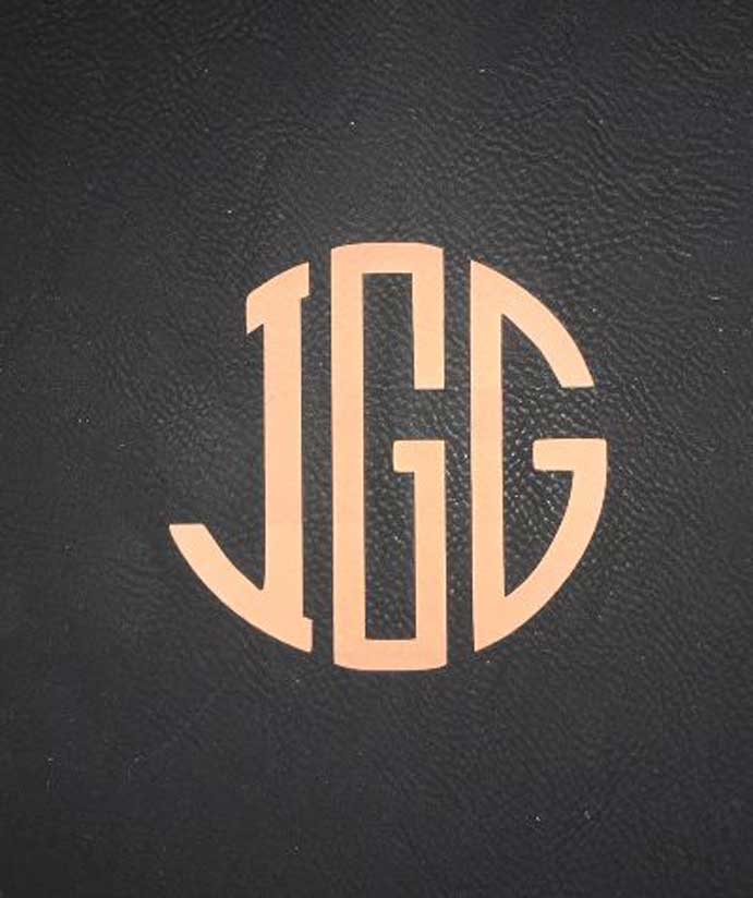 Monogrammed Binder Writing Portfolio