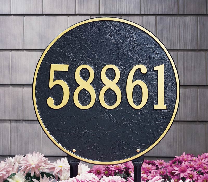 Round House Number Sign - Circular Address Plaque - Choose Your Size ...