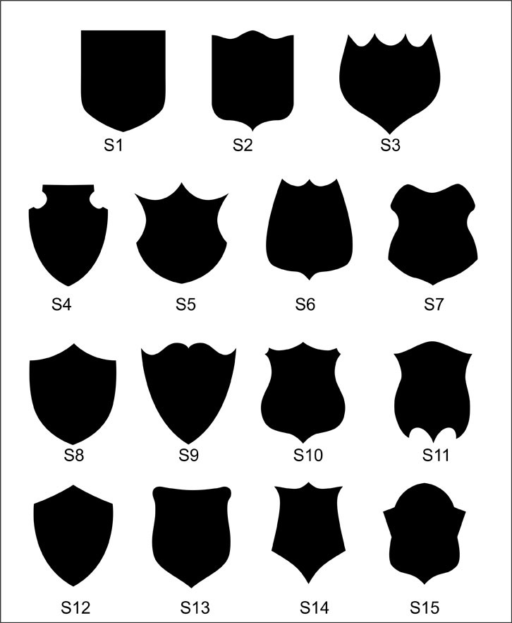 Shield Shape Address Sign - Badge House Number Plaque