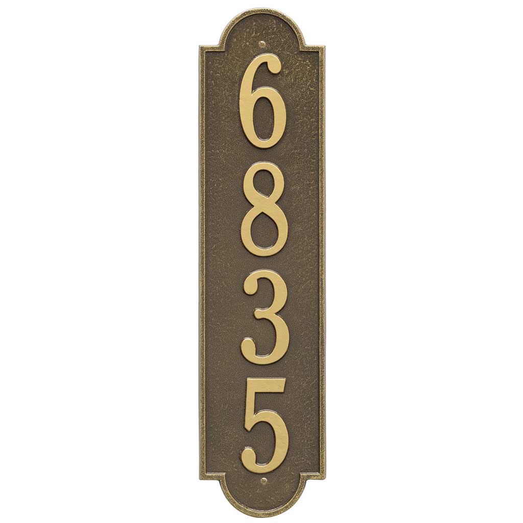 Vertical House Number Sign - Address Marker for Narrow Spaces