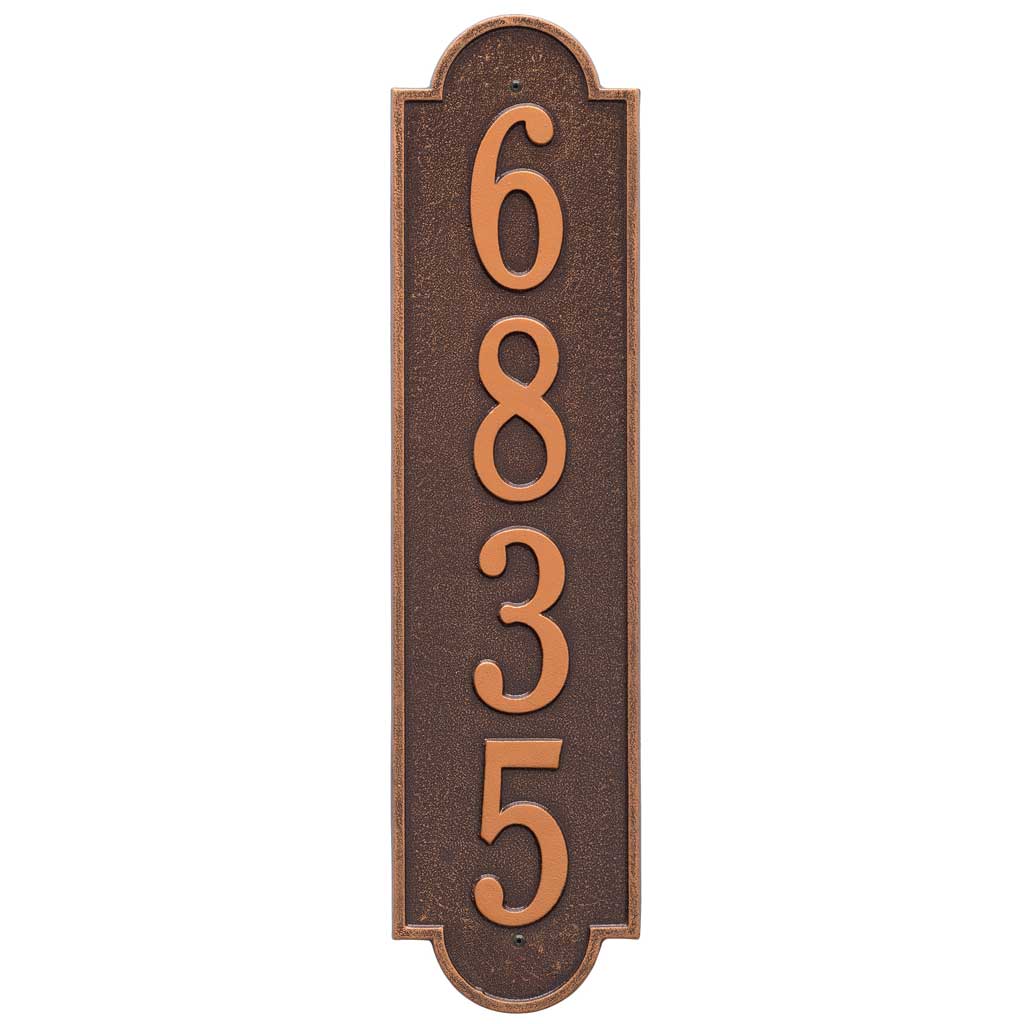Vertical House Number Sign - Address Marker for Narrow Spaces